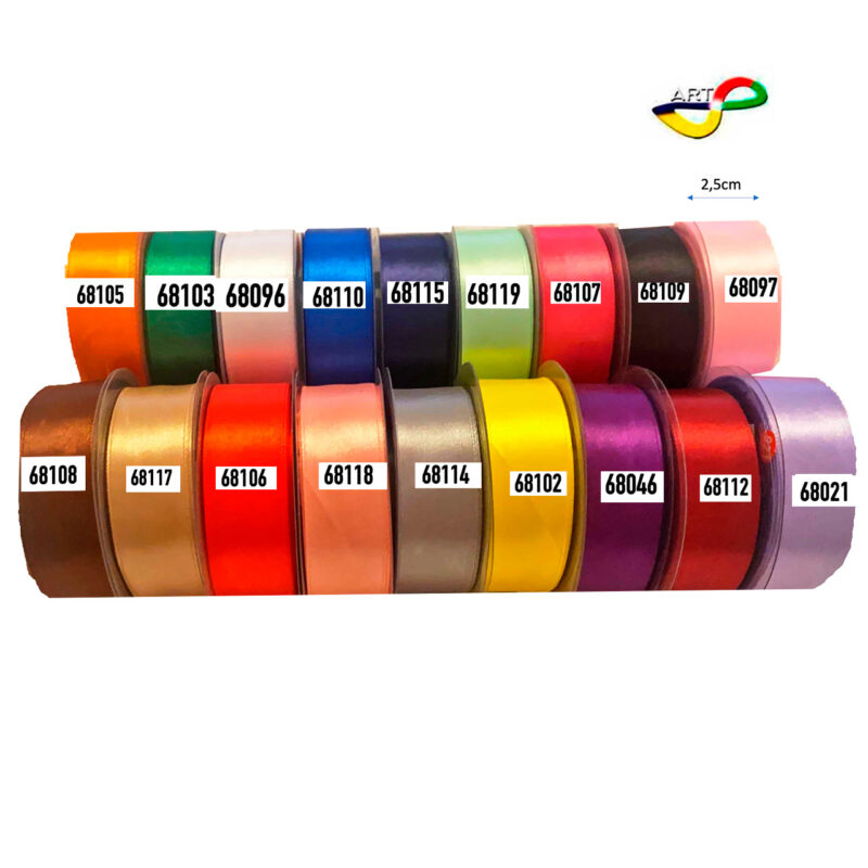 Cinta Ribbon 2,5cm x 21m Artes Infinitas variedad de colores - Bazar ...